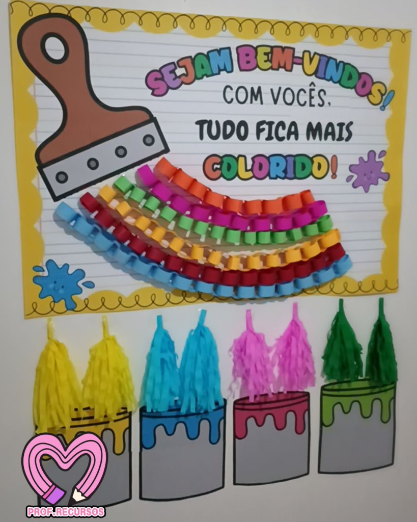 PAINEL SEJAM BEM-VINDOS CORES